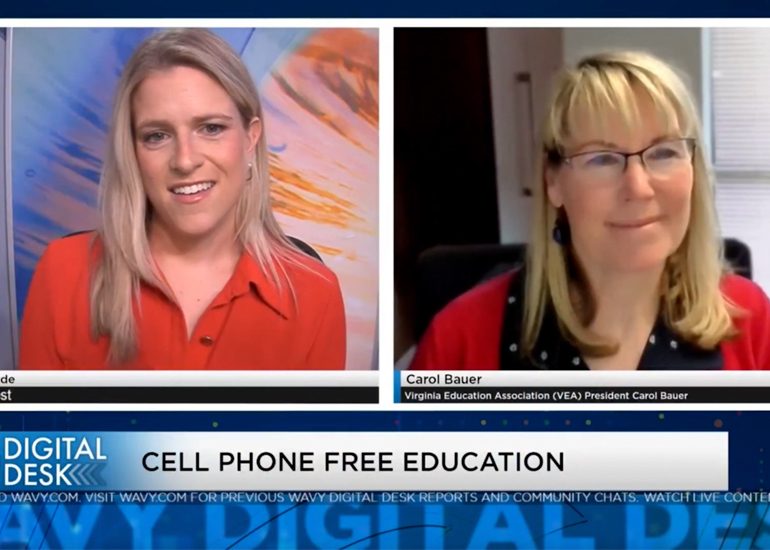 VEA President Carol Bauer Discusses Governor Youngkin's New Cell Phone ...